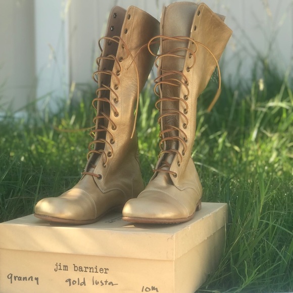 Shoes | Jim Barnier Boots In Gold Lust | Poshmark